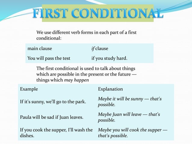 First conditional | PPTX