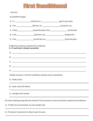 First conditional | PDF