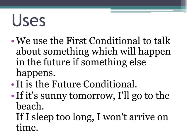 First conditional | PDF