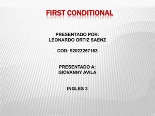 First conditional | PPT