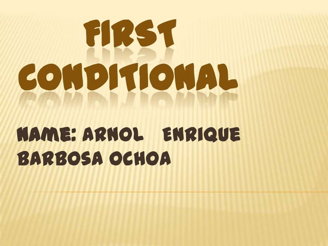 First conditional | PPT