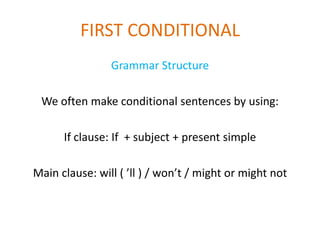 First conditional | PPTX