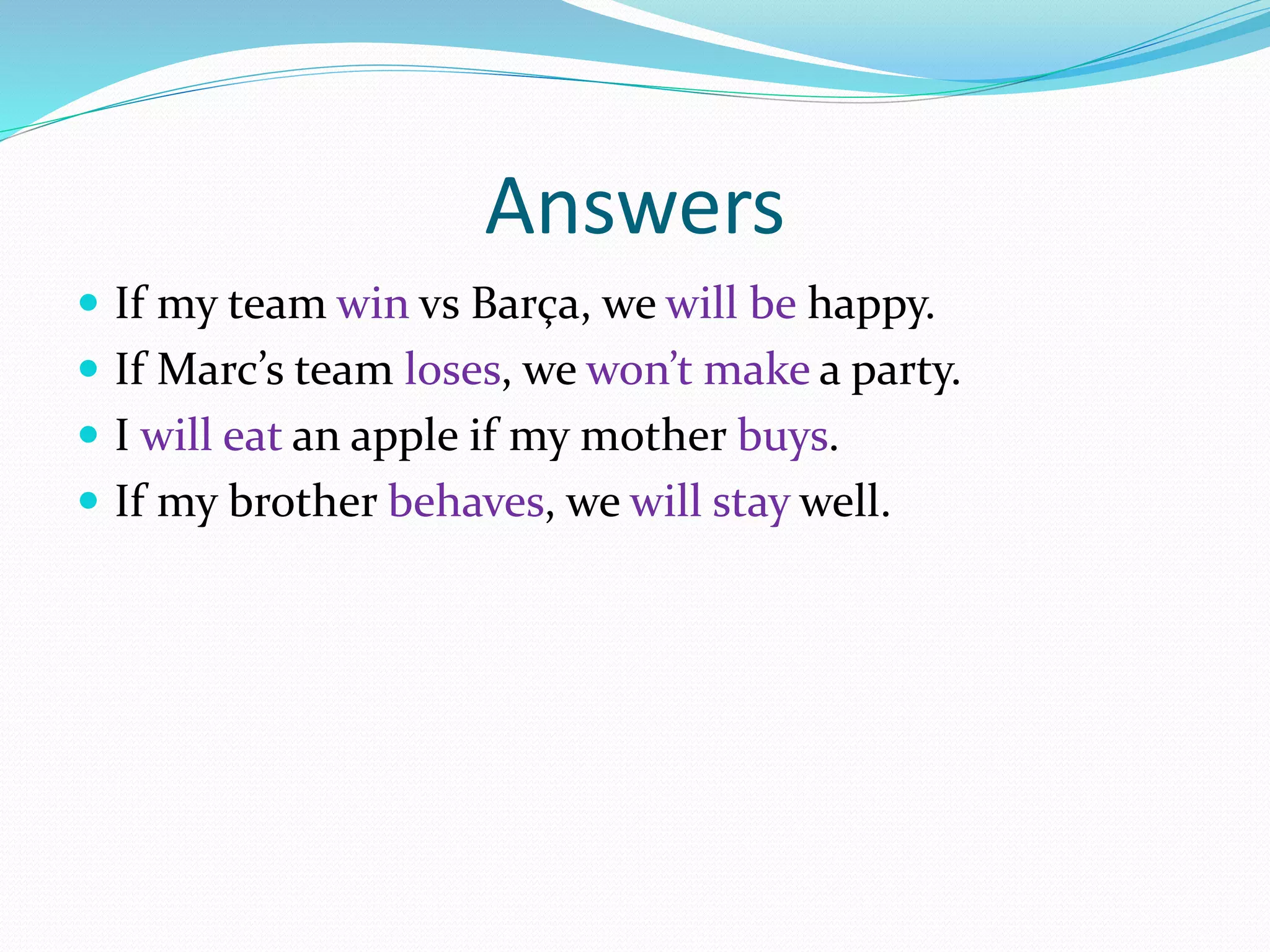 First conditional | PPT