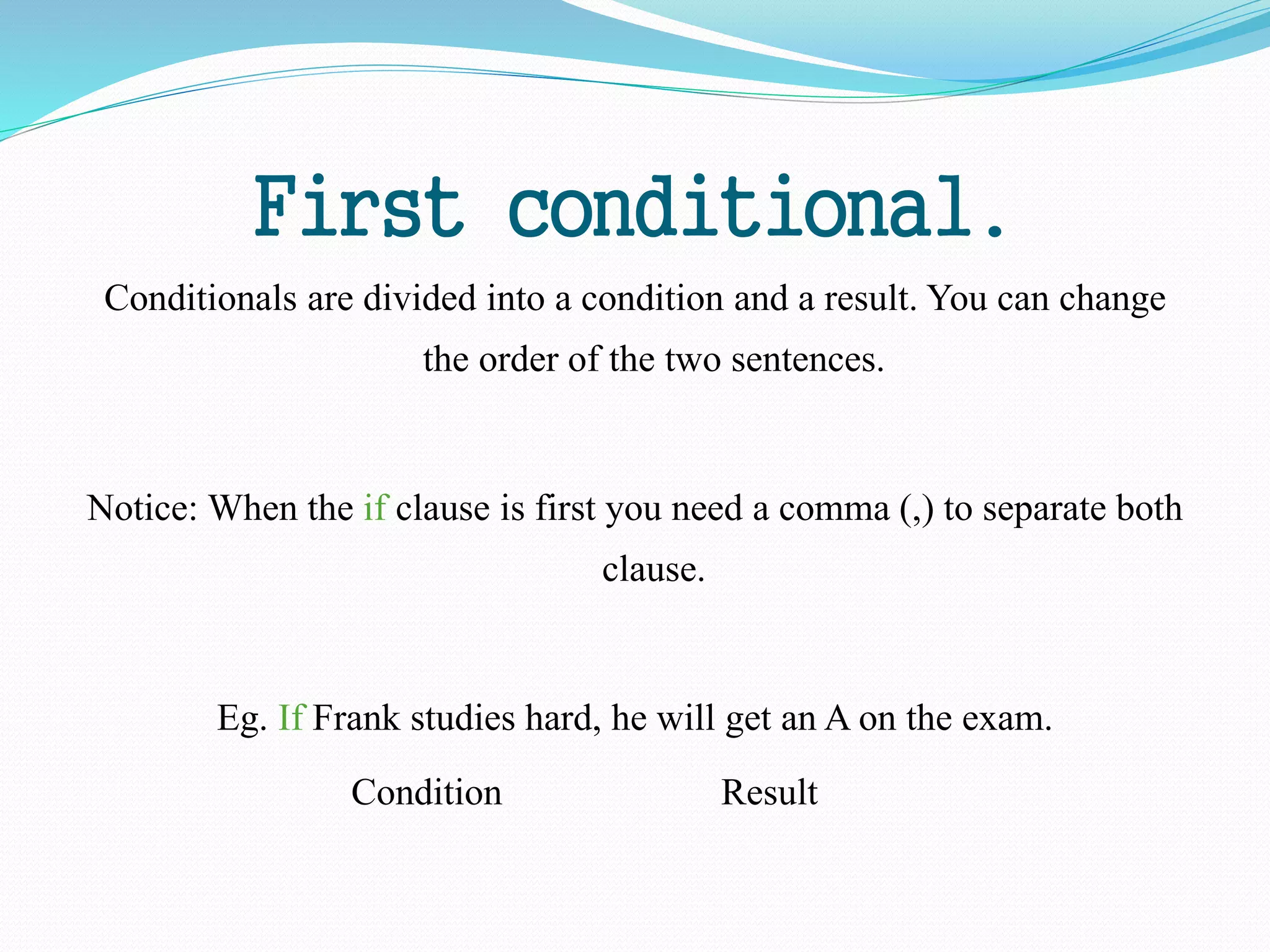 First conditional | PPTX