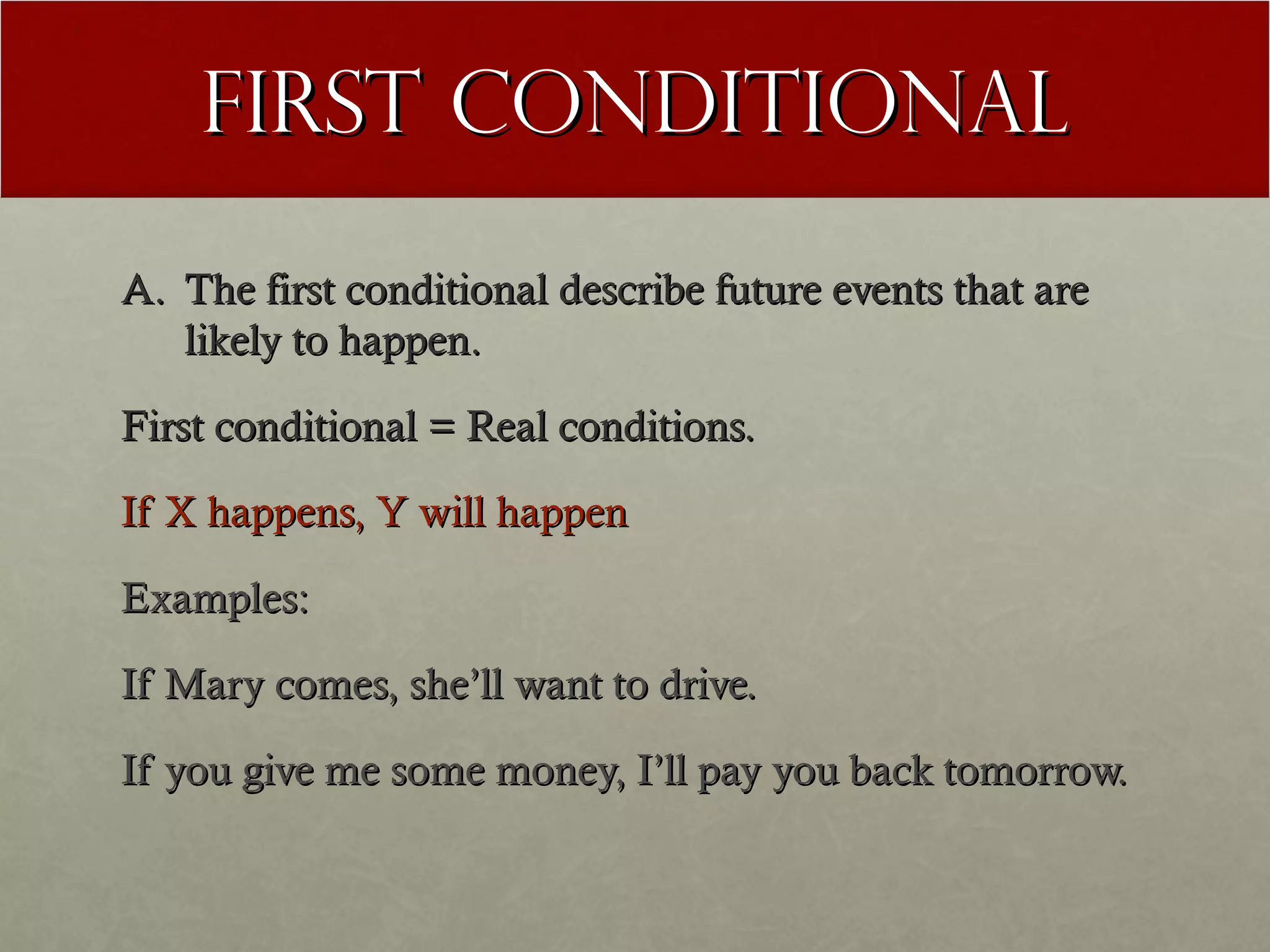 First Conditional | PPT