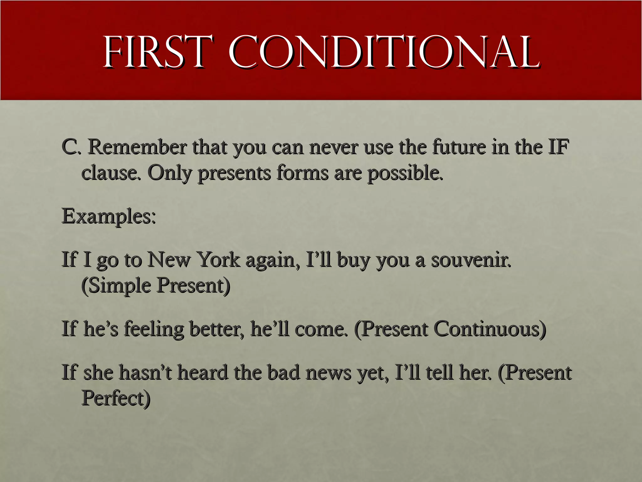First Conditional | PPT