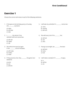 First conditional | PDF