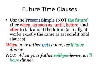 First conditional and future time clauses | PPSX