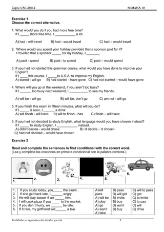First conditional and second conditional 18 | PDF