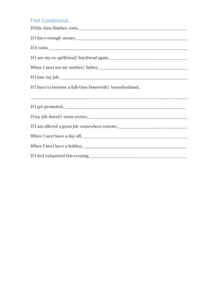 First conditional | PDF