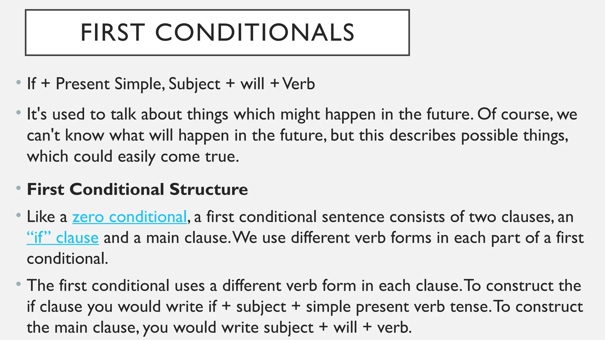 First Conditionals.pptx English Grade 9. | PPT