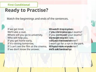 First conditional sentences english teaching | PPT