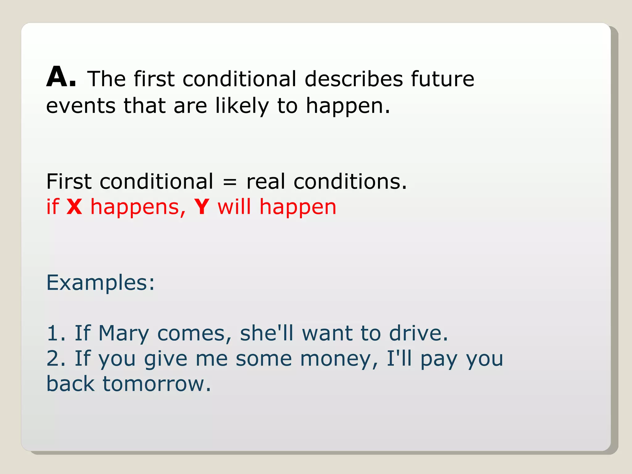 First Conditional Time Clauses Presentation | PPT