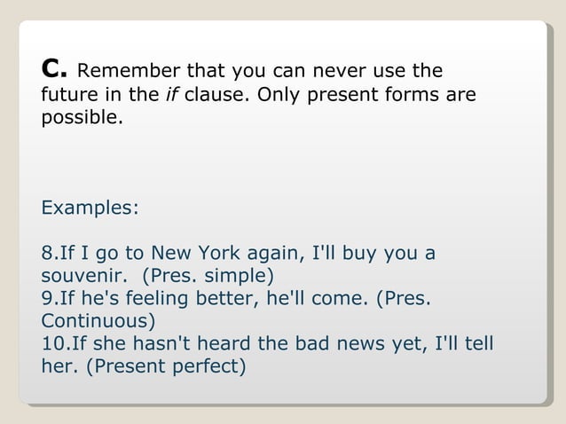 First Conditional Time Clauses Presentation | PPT