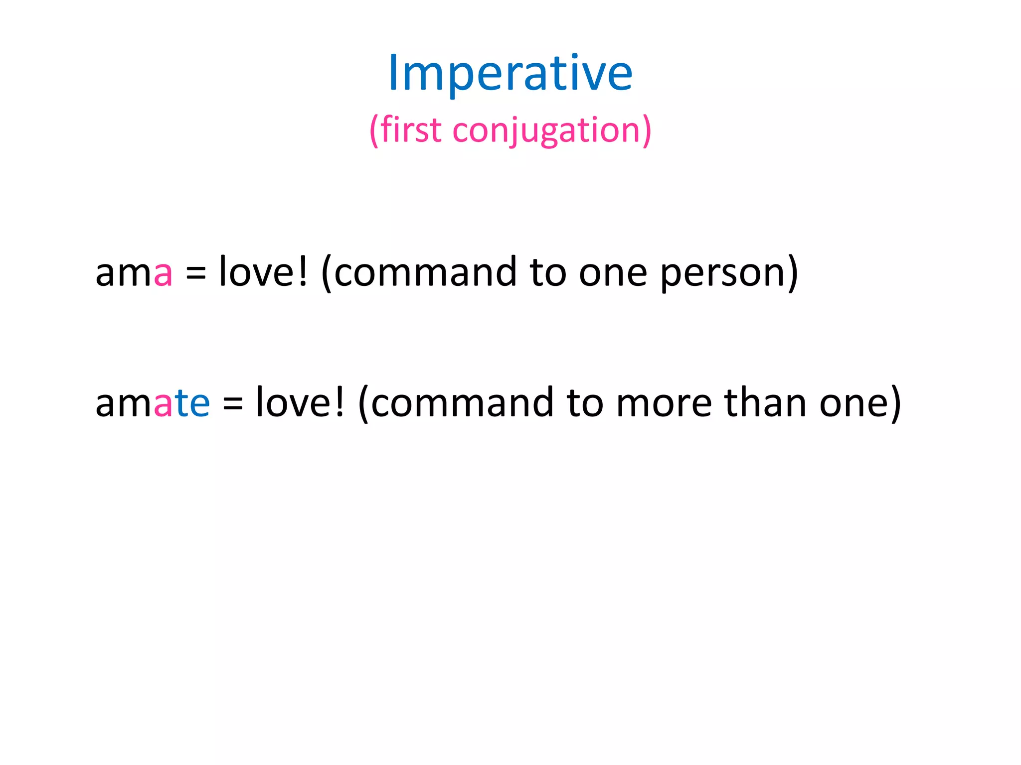First Conjugation Verbs | PPT