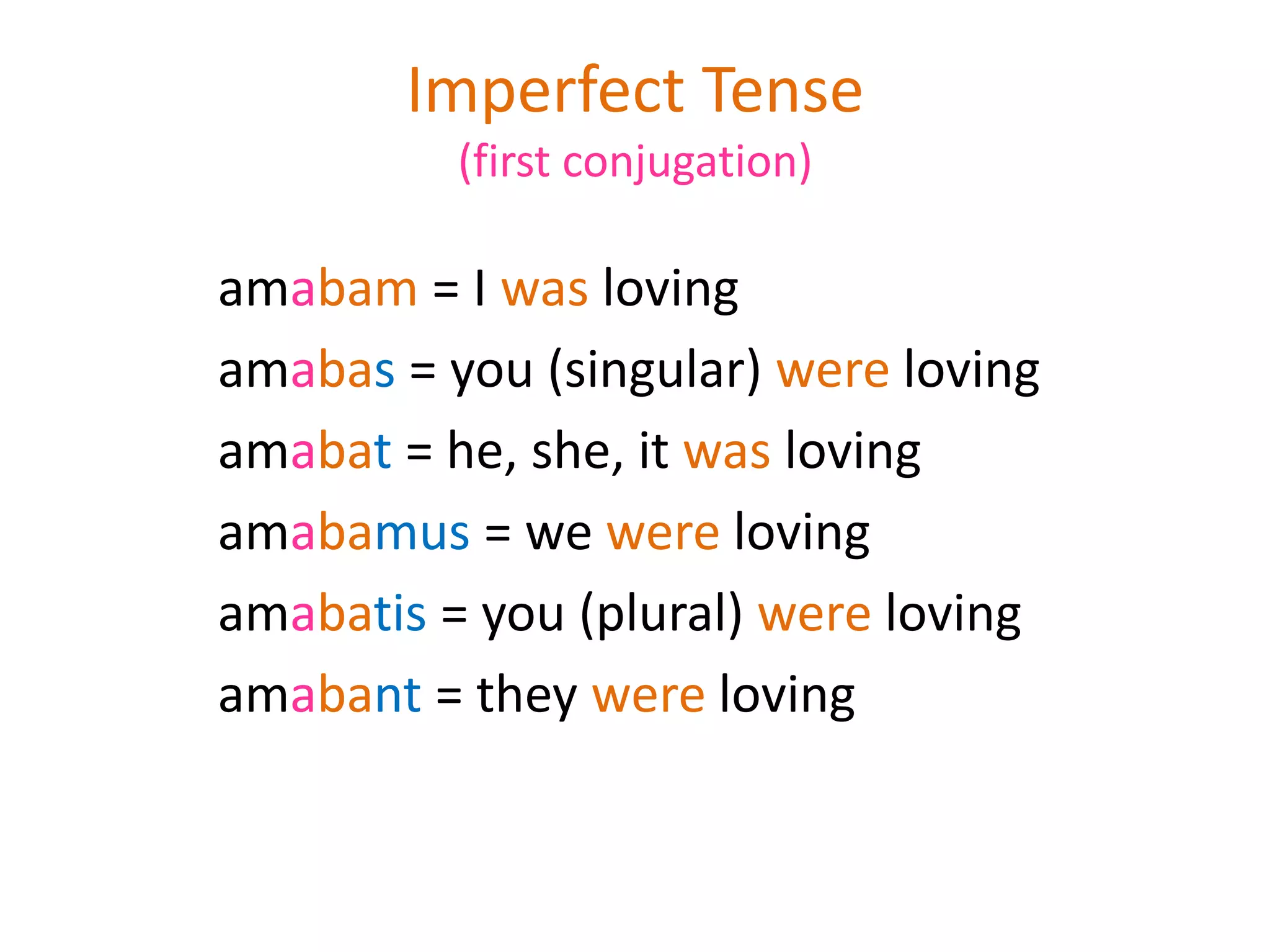 First Conjugation Verbs | PPT