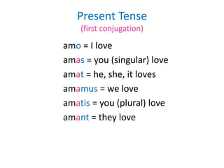 First Conjugation Verbs | PPT