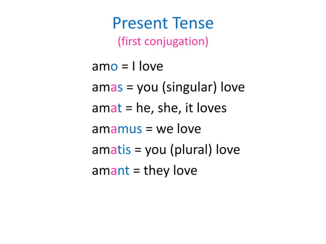 First Conjugation Verbs | PPT