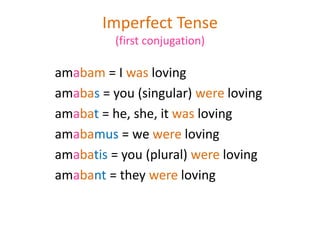 First Conjugation Verbs | PPT