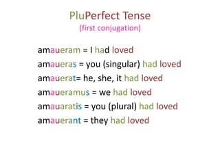 First Conjugation Verbs | PPT