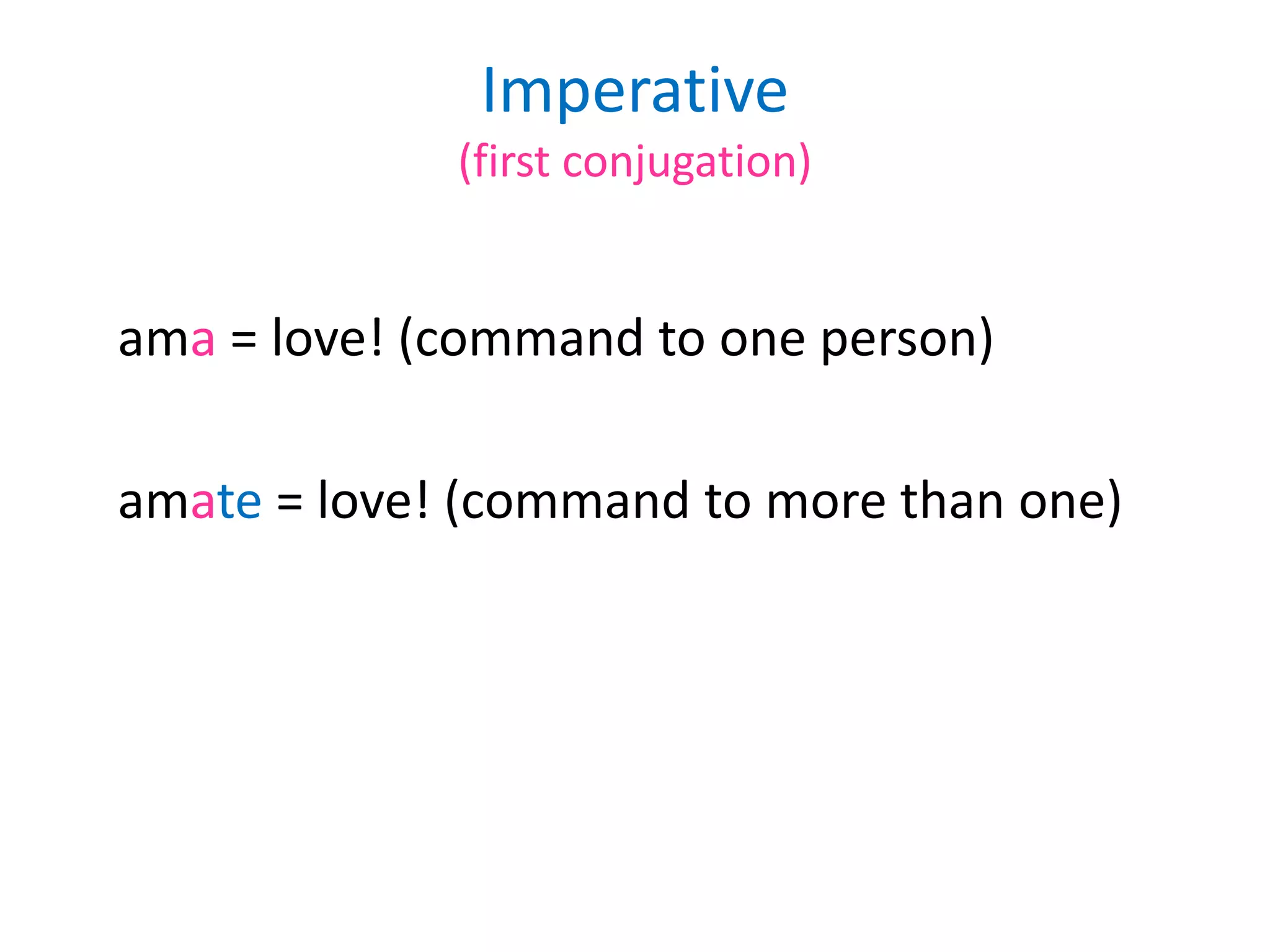 First Conjugation Verbs | PPT