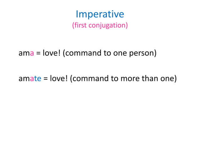 First Conjugation Verbs | PPT