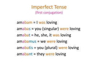First Conjugation Verbs | PDF