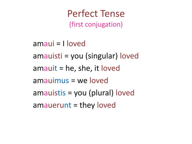 First Conjugation Verbs | PPT