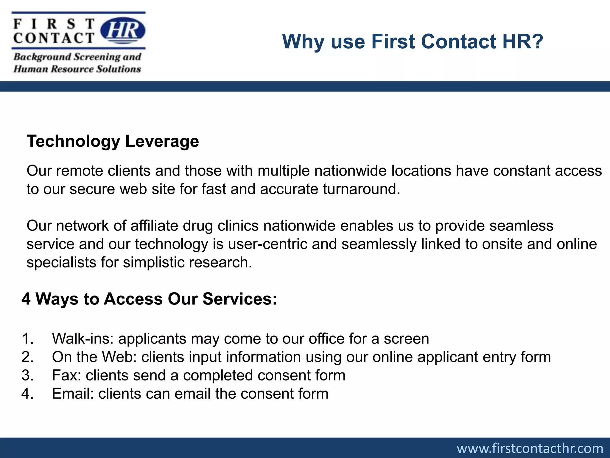First Contact HR Overview | PPTX
