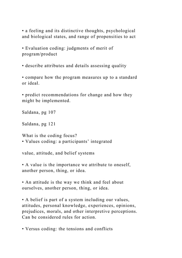 First Cycle CodingContent drawn from Johnny Saldana’s The .docx