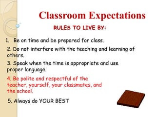 Class Expectations | PPTX