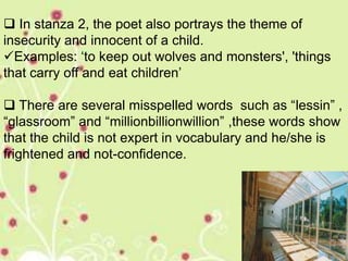 Poem - First day at school | PPTX