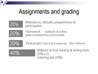 Basic College English First Day | PPTX