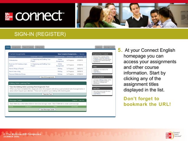 Registering for Connect Writing (ENG091) | PPT | Education