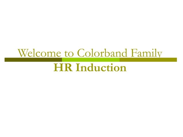 First day induction | PPT | Manufacturing Industry | Industries