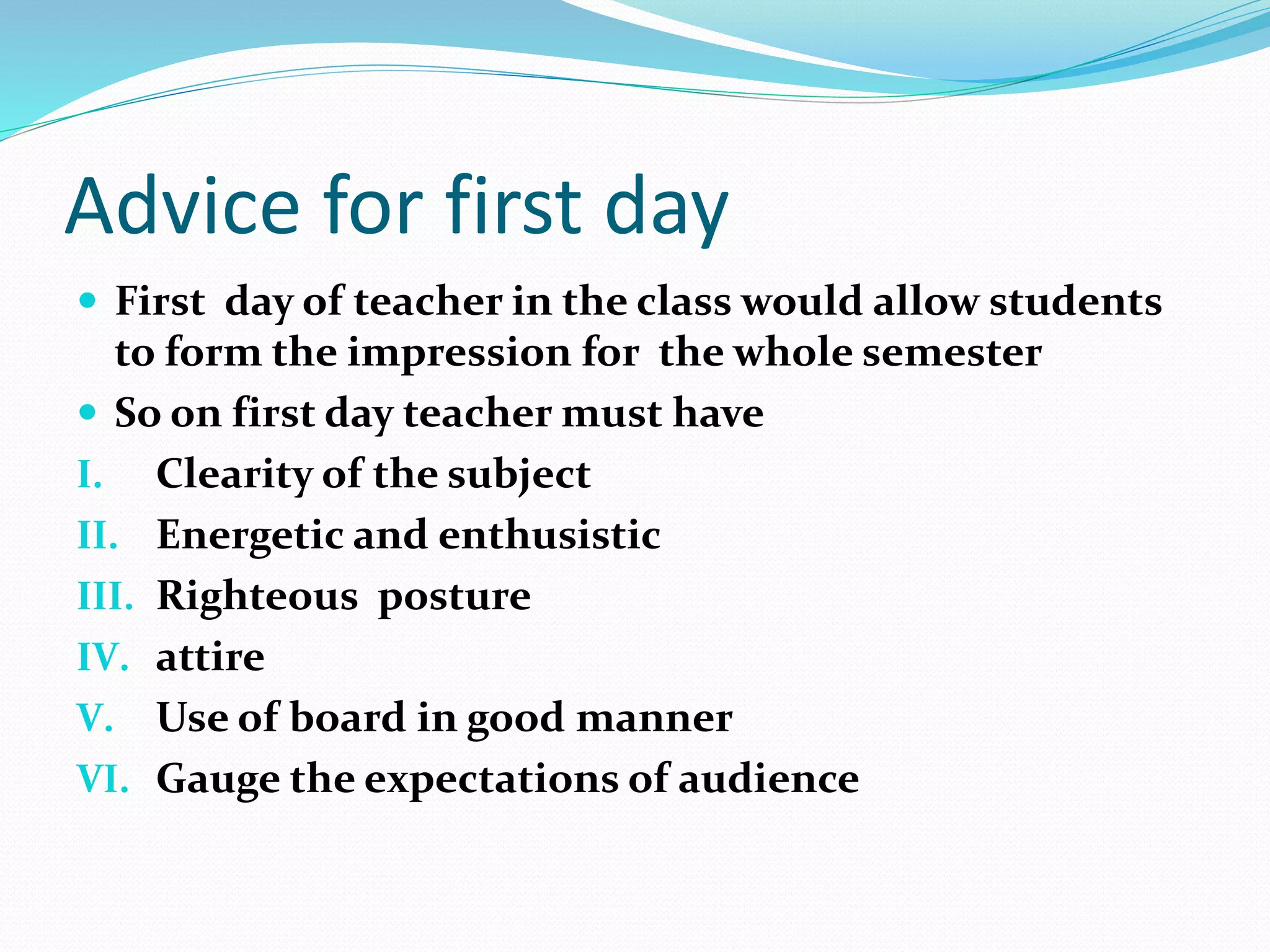 First day of class | PPTX