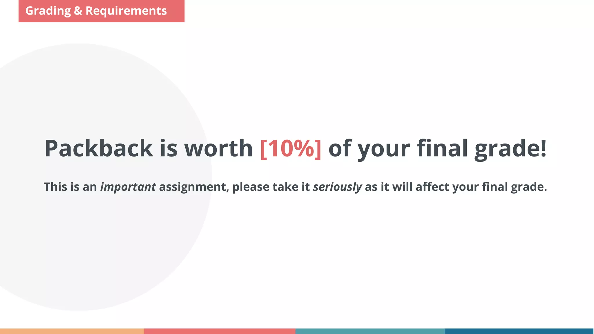 Packback | First day of class! | PPT