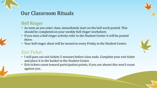 First day of class presentation | PPTX