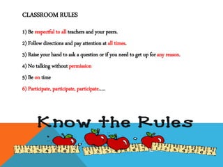 First day of school power point | PPTX
