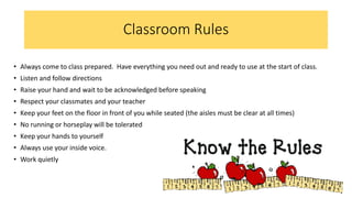 First day of school presentation | PPTX