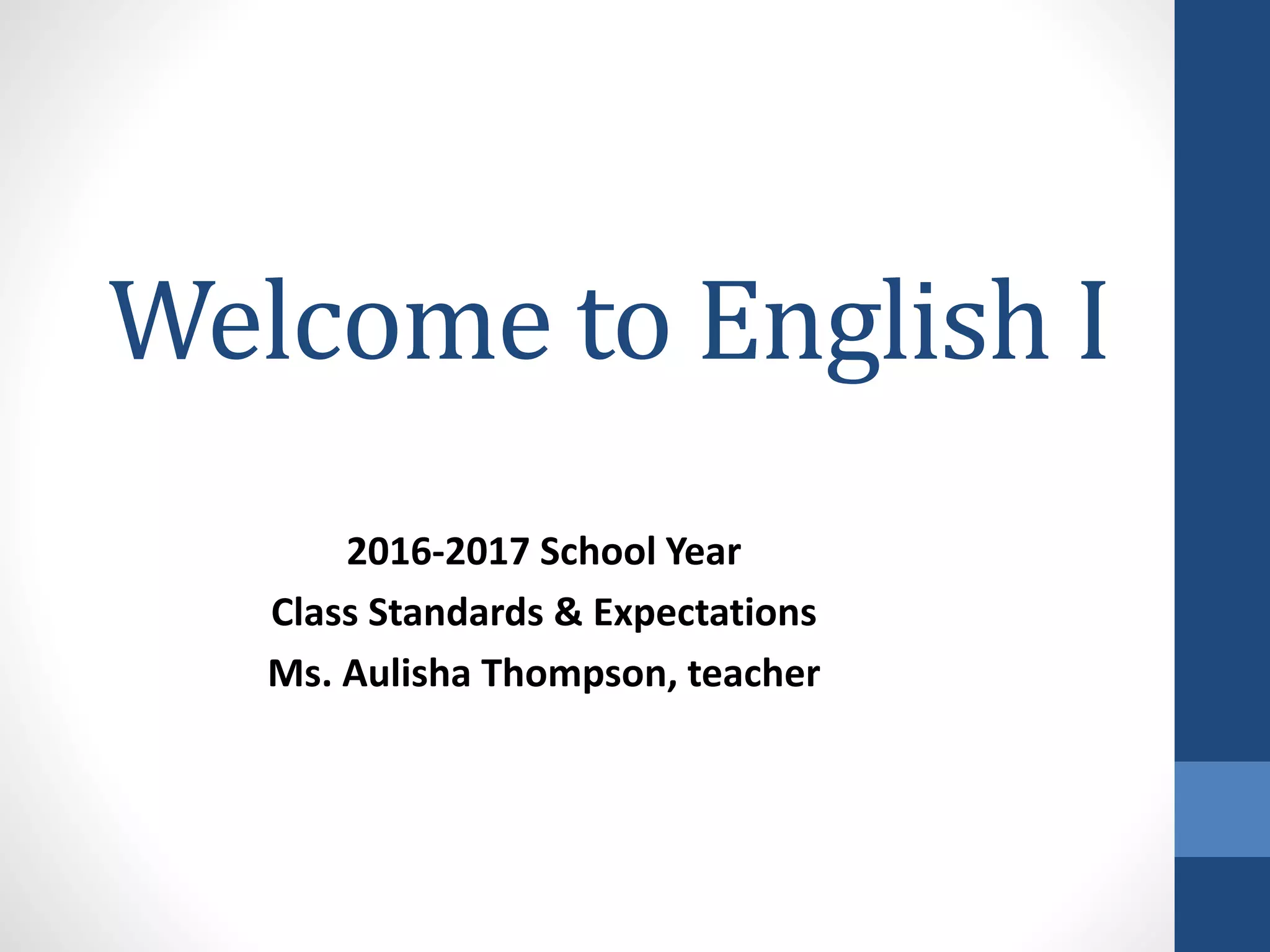 First day powerpoint | PPT