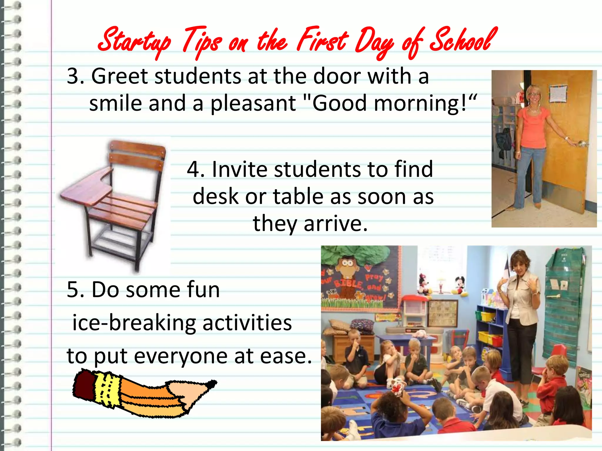 First day of school tips pptx | PPTX