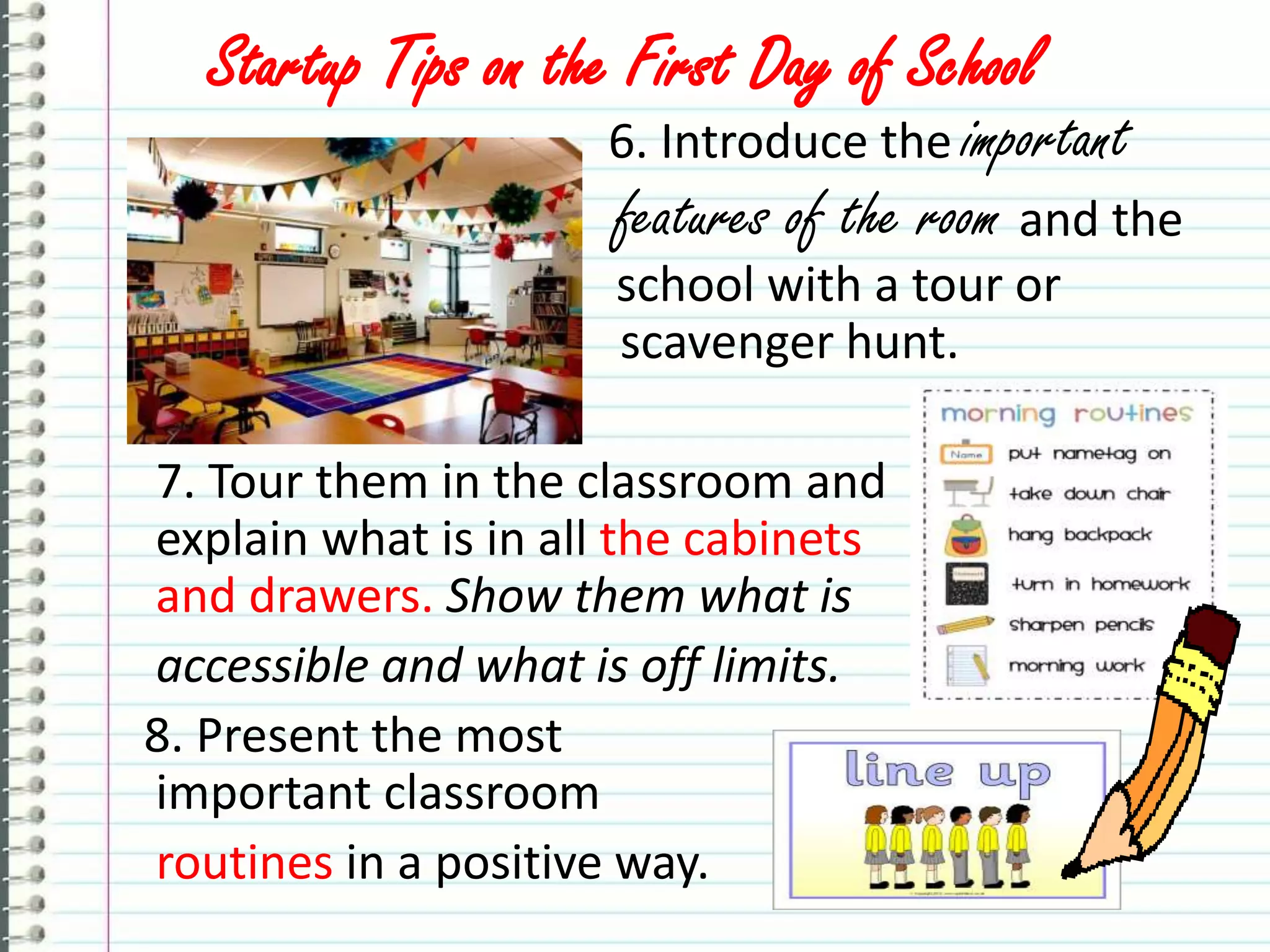 First day of school tips pptx | PPTX