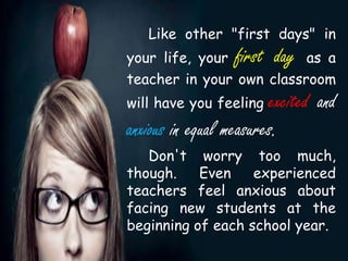 First day of school tips pptx | PPTX