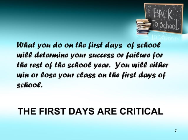 First days of school | PPT