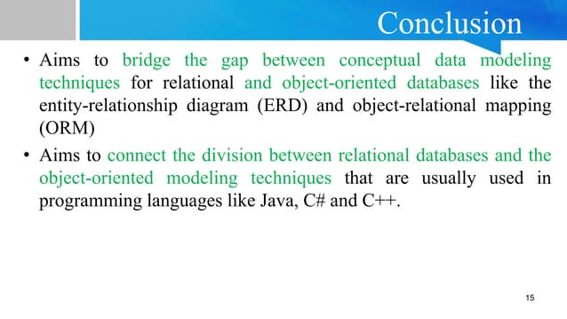 Object Relational Database Management System(ORDBMS) | PPTX | Databases | Computer Software and ...