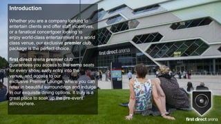 First direct arena premier club | PDF