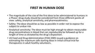 First dose size in humans and non linear pharmacokinetics.pptx