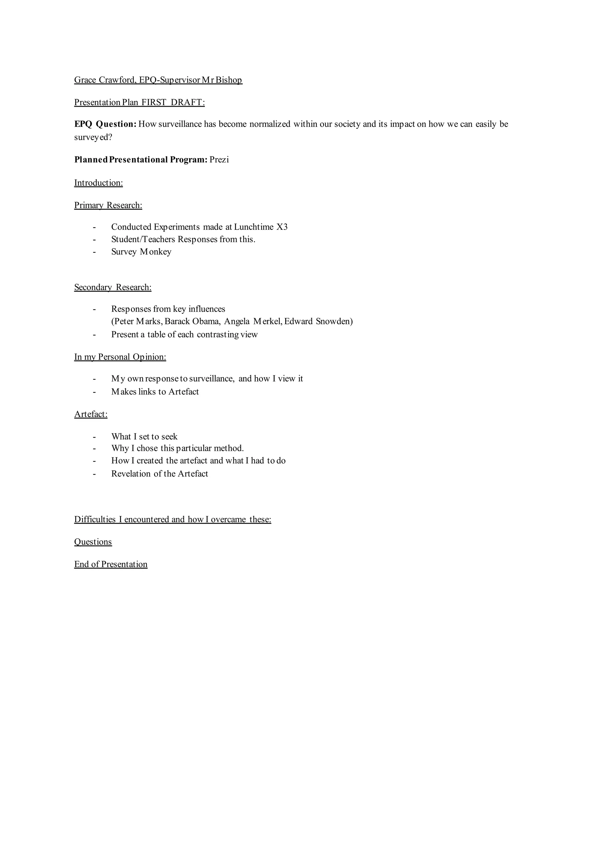 First draft of epq presentation | DOCX