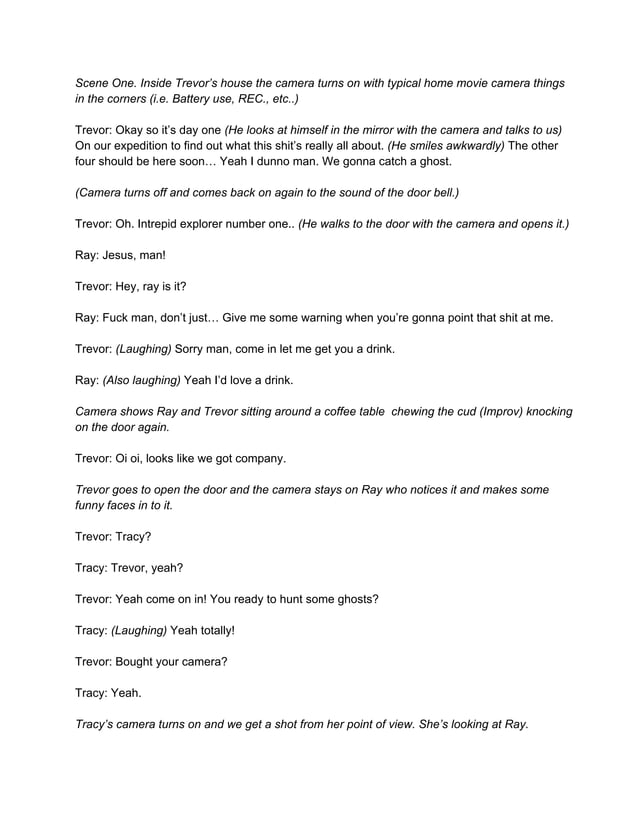 First draft of script | PDF